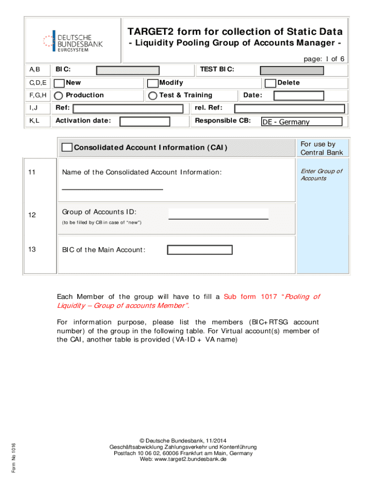 Fillable Online 1016 CI Sub form Pooling of Liquidity GOA Manager ...