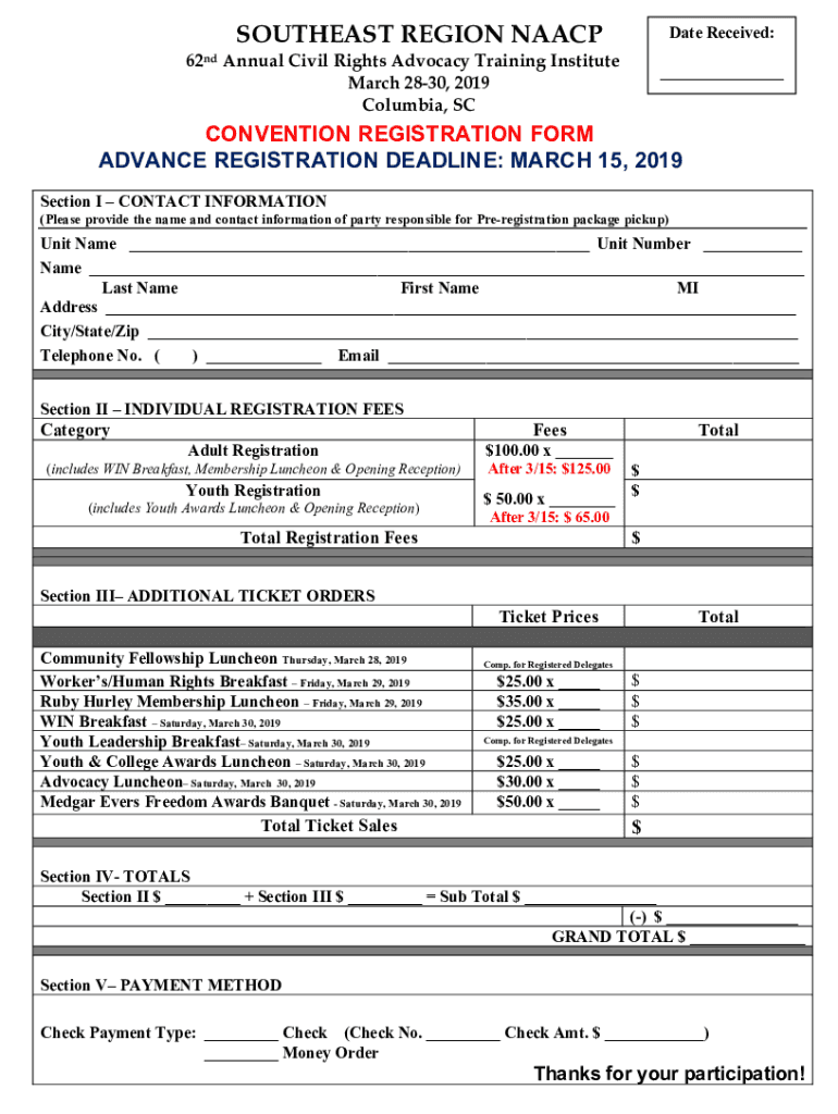 Fillable Online 62nd Annual Civil Rights Advocacy Training Institute ...