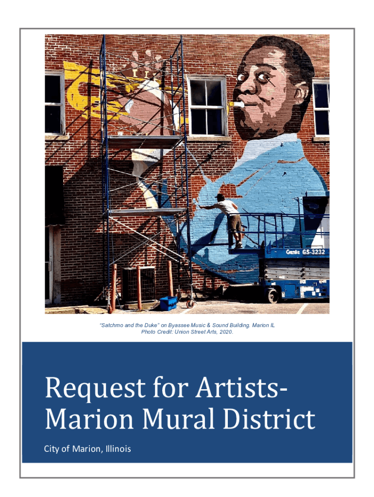 Fillable Online Request for Artists- Marion Mural District. City of ...
