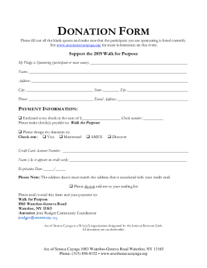 Fillable Online 36+ Free Donation Form Templates - Word Excel Templates ...