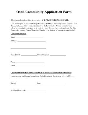 Fillable Online HOW TO FILL OUT YOUR APPLICATION FORMS THE FORMS Fax ...