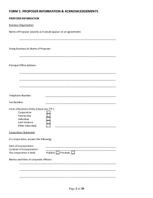 Fillable Online APPENDIX C: PROPOSAL FORMS FOR ALL PROPOSALS Fax Email ...