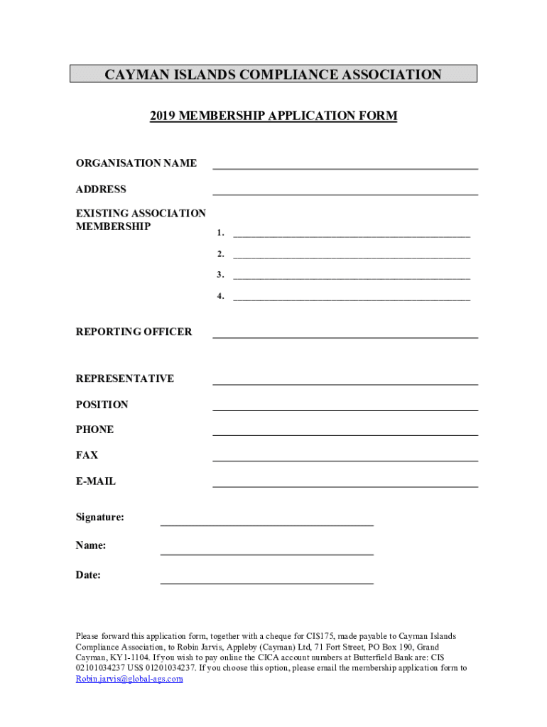 Fillable Online Director Registration and Licensing in the Cayman ...