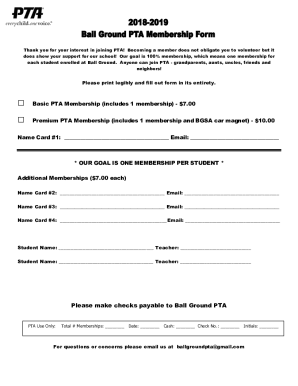 Fillable Online Join PTA! - Ball Ground Elementary School STEM Academy ...