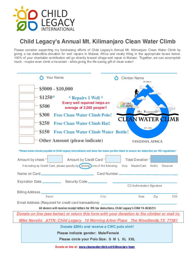 Fillable Online *CWC Giving Form CLIMBERS Generic Fax Email Print ...
