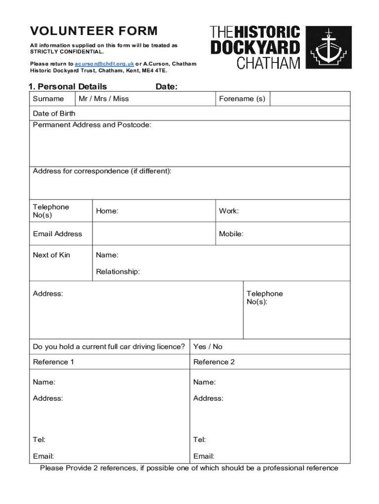 Fillable Online Volunteer Non-Disclosure Agreement (NDA)Confidentiality ...