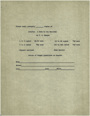 Fillable Online 'Liberty-A Path To Its Recovery ' Order Form Fax Email ...