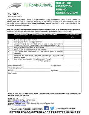 Fillable Online Final Construction Inspection Request Form and ...Final ...