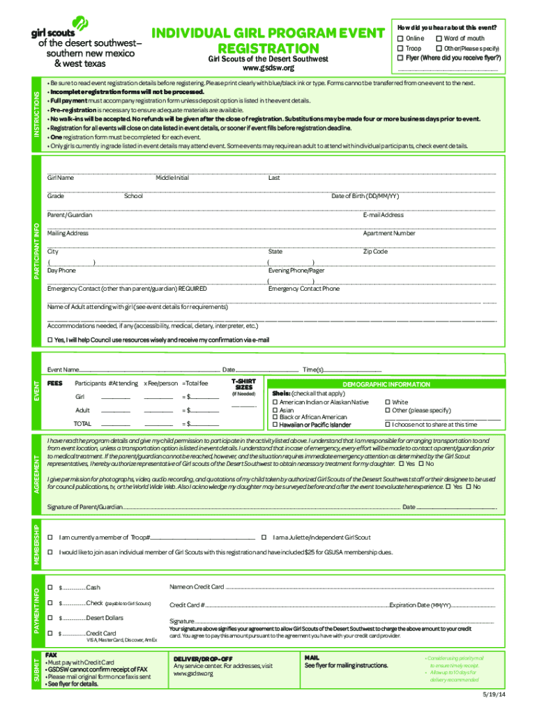 Fillable Online Individual-Girl-Registration-Form-Fill Fax Email Print ...