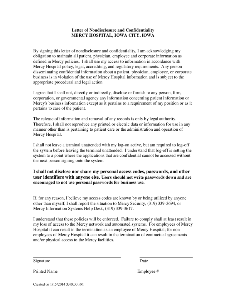 Fillable Online 9-19 Authorization for Release - Mercy Iowa City Fax ...