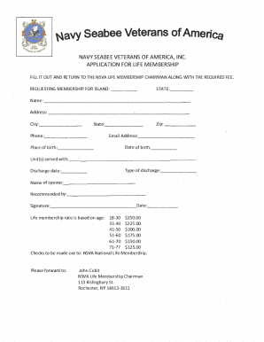 Fillable Online avy Seabee Veterans of America - NSVA Fax Email Print ...
