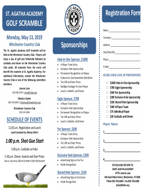Fillable Online 2019 Golf Scramble Registration Form .docx Fax Email ...