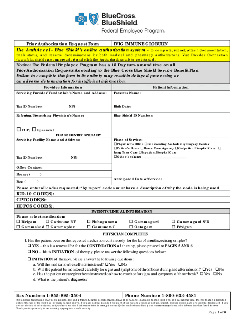 Fillable Online Immune Globulins Medical Policy Prior Authorization Program ... Fax Email Print ...
