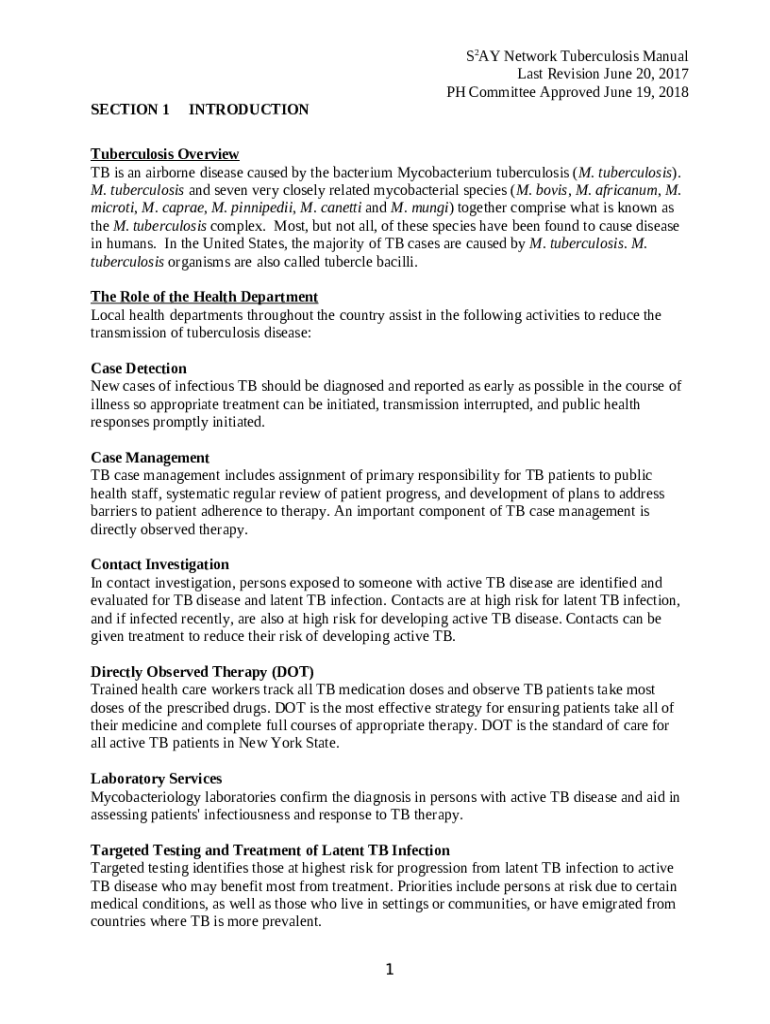 tuberculosis Doc Template | pdfFiller