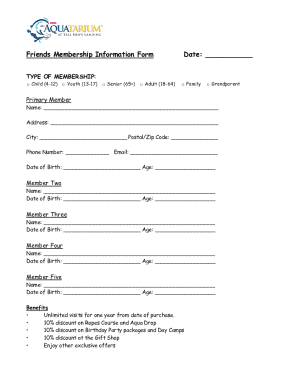 Fillable Online Friends Information Form Fax Email Print - pdfFiller