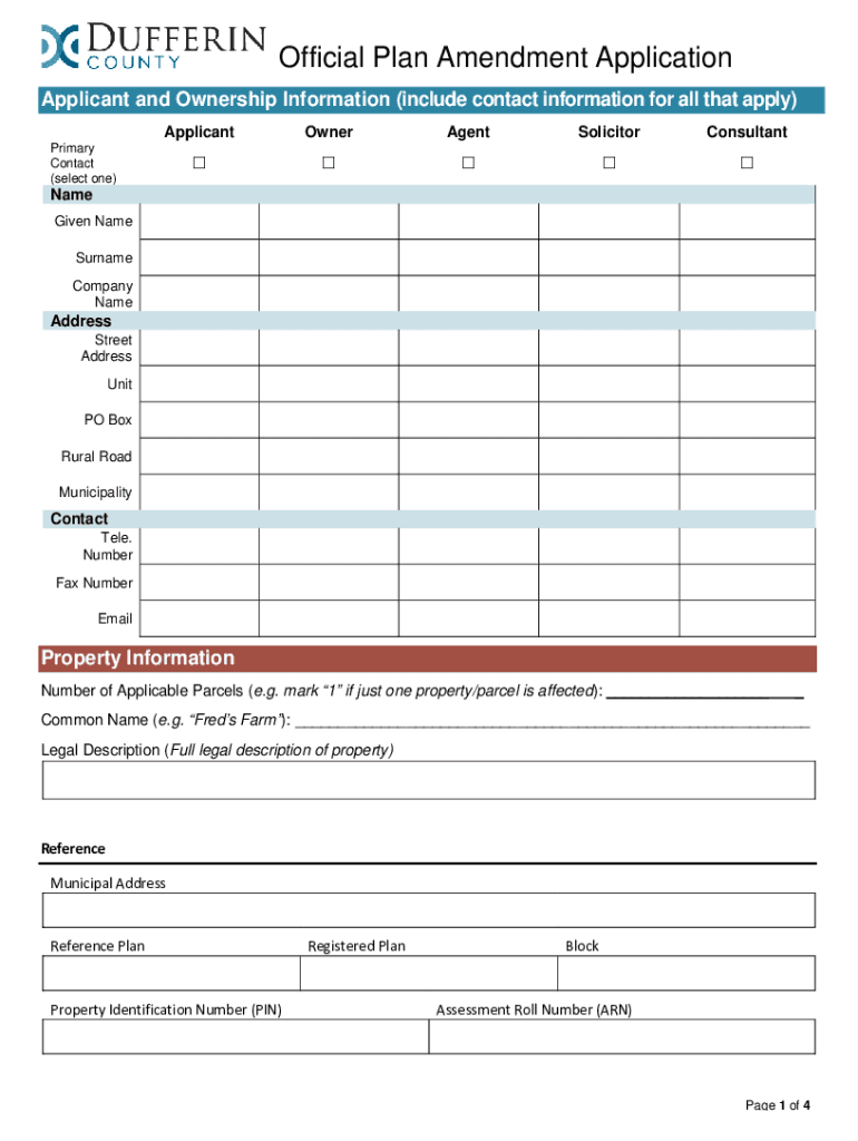 Fillable Online Fill - Free fillable Official Plan Amendment ...