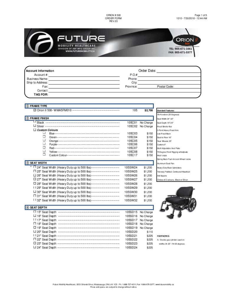 Fillable Online AADL Code: W324 FUTURE - Future Mobility Healthcare Inc. Fax Email Print - pdfFiller