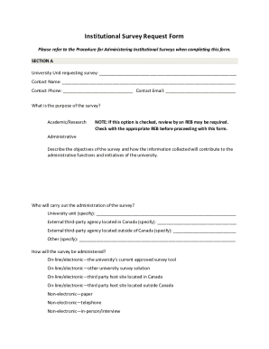 Fillable Online Institutional Survey Request Form - Memorial University ...