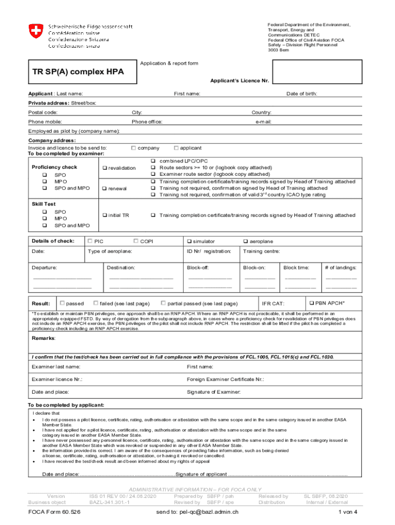 Fillable Online TR SP(A) complex HPA Fax Email Print - pdfFiller