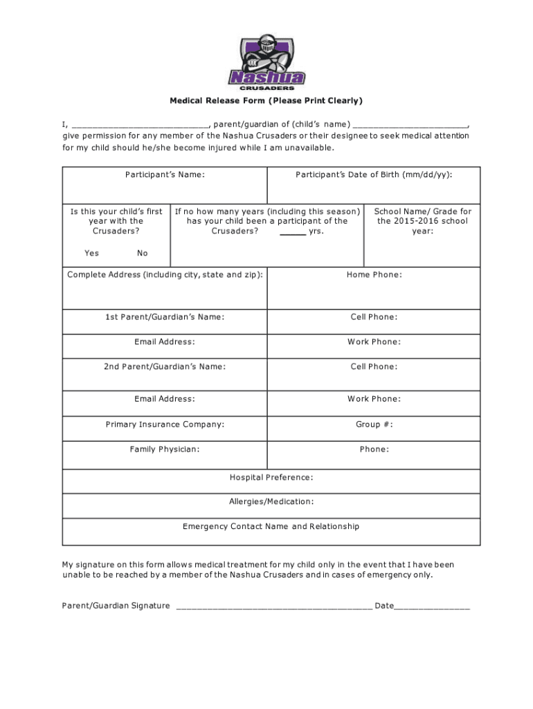 Fillable Online F-185 Girl Scout Medical Information - GSSJC Fax Email ...