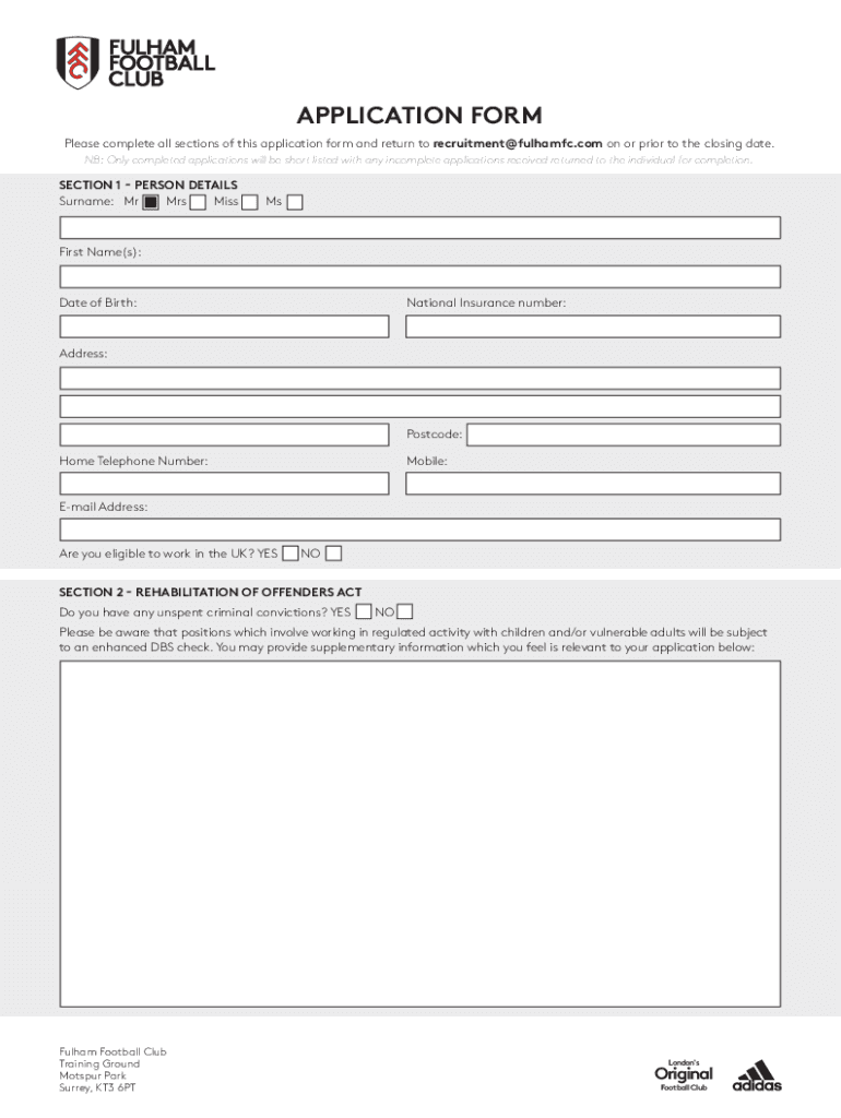 Fillable Online Revised application form 06 06 11 (2).doc - APPLICATION ...