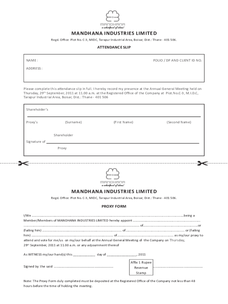 Fillable Online attendanCe sliP - GB Global Fax Email Print - pdfFiller