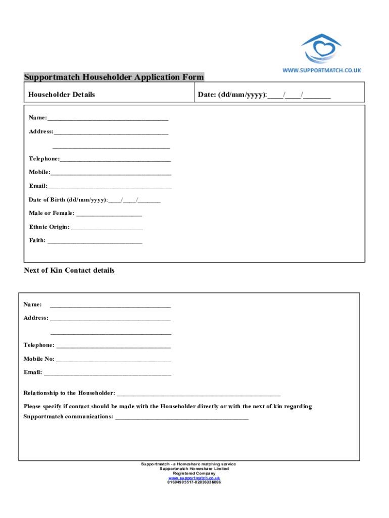Fillable Online supportmatch co SM-HH-Application-Form.doc ...
