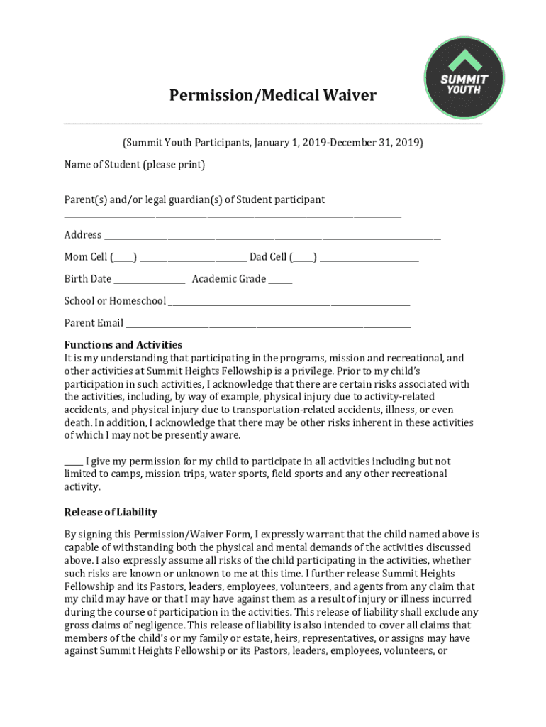 Fillable Online Yearly Medical Form 2019.docx Fax Email Print - pdfFiller