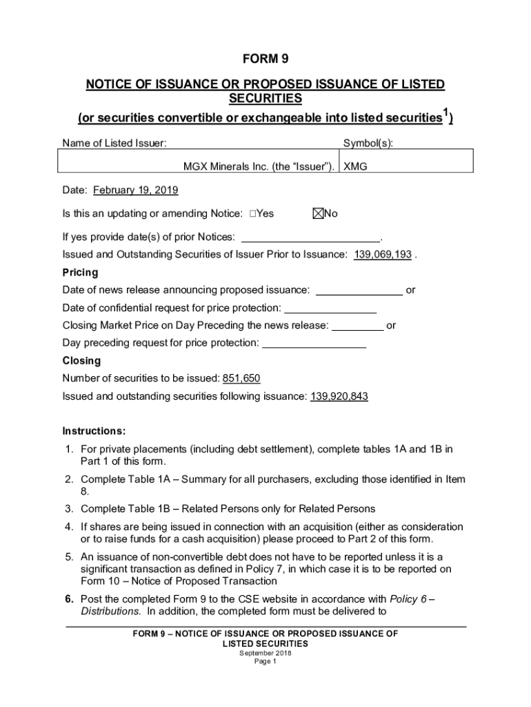Fillable Online Issued And Outstanding Securities Of Issuer Prior To