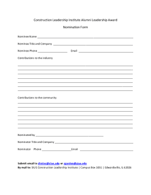 Fillable Online Sample of a Winning Nomination for the WIT Leadership ...