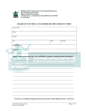 Fillable Online Electrical Inspection DivisionDepartment of Building ...