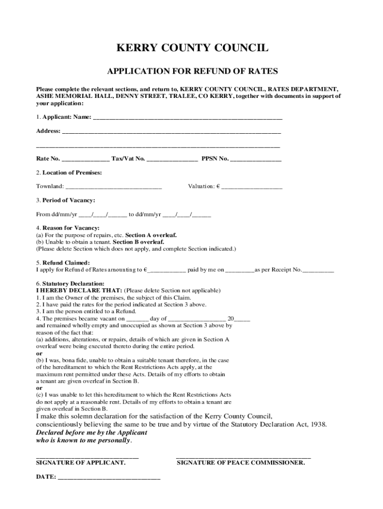 Fillable Online gov.ie - Kerry County CouncilCommercial Rateskerrycoco ...