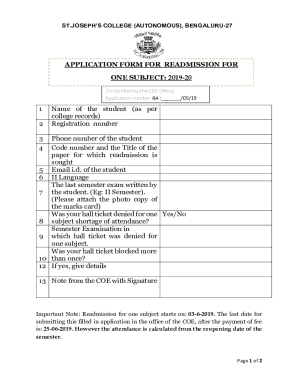 Fillable Online sjc ac HOW TO FILL THE APPLICATION FORM FOR ADMISSIONS ...