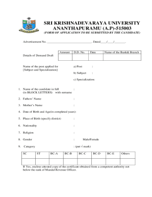 Fillable Online 2. Assistant Professors Application Form - 2017 Fax ...