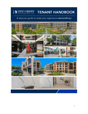 Fillable Online HANDBOOK - Tenant Handbook Template 1-04-12 Fax Email ...