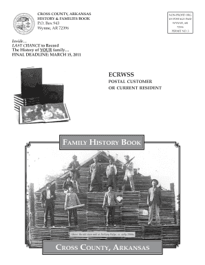 Fillable Online cchs1862 CROSS COUNTy, ARKANSAS FAMILy HISTORy BOOK - cchs1862 Fax Email Print ...