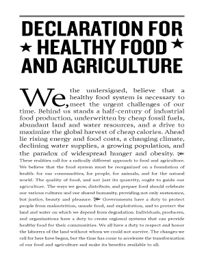 Fillable Online rootsofchange Declaration for HealtHy fooD anD ...