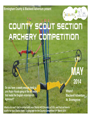 Fillable Online birminghamscouts org 140517 ARCHERY COMPETITION SCOUTS ...