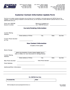 Fillable Online Form - ENSTAR Natural Gas Fax Email Print - pdfFiller