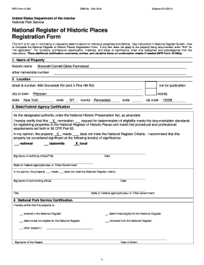 Fillable Online pittstown National Register of Historic Places ...