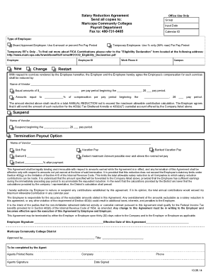 Fillable Online New Termination Payout Option Suspend bChangeb Restart Fax Email Print - pdfFiller