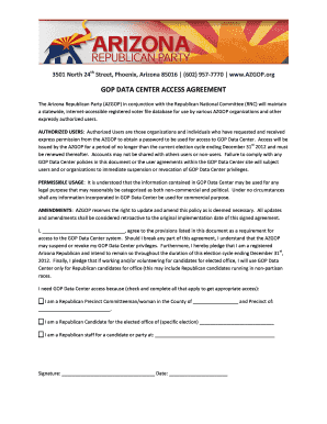 Fillable Online ld21 Data Center Agreement Form - LD21.org Fax Email ...