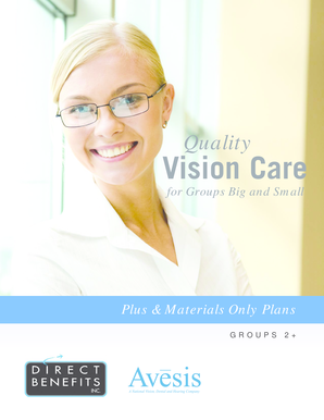 Fillable Online AVESIS Vision Plan Brochure (PDF) - myNISI Fax Email ...