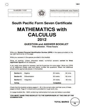 Fillable Online cdinforpack spbea org South Pacific Form Seven ...