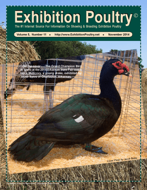 Fillable Online exhibitionpoultry November 2014 - Exhibition Poultry ...