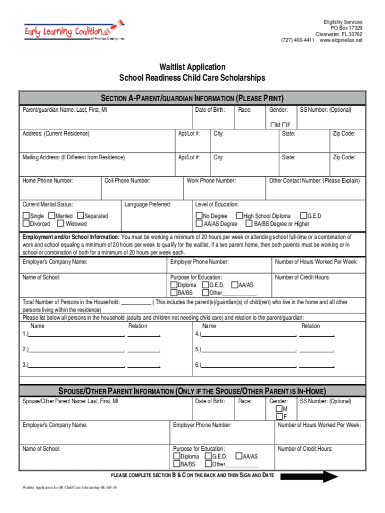 Elc Pinellas Income Guidelines Fill Out Sign Online DocHub