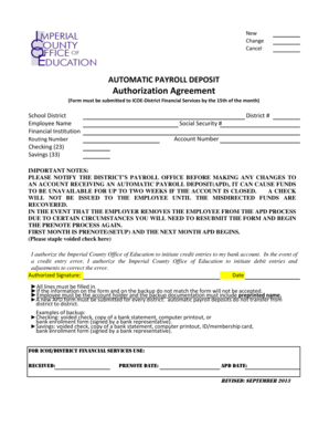Fillable Online Automatic Deposit Form Fax Email Print - pdfFiller