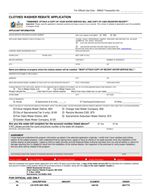 Fillable Online **REMINDER ATTACH A COPY OF YOUR WATER SERVICE BILL AND ...