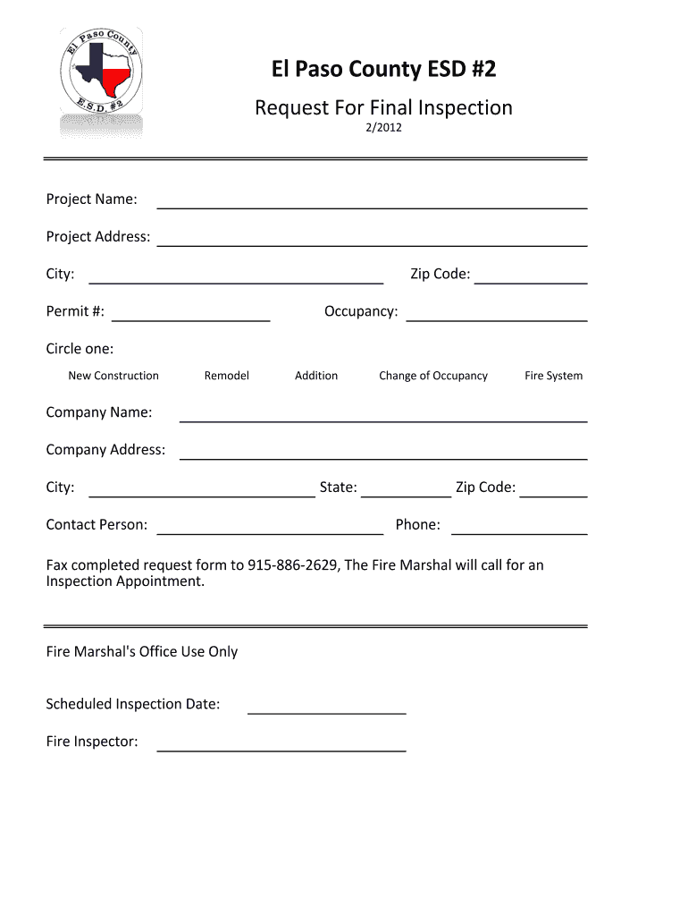 Fillable Online epcountyesd2 Final Attachment - El Paso County Emergency Services District #2 ...