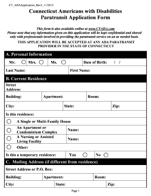 Fillable Online Printable Application - ctada Fax Email Print - pdfFiller